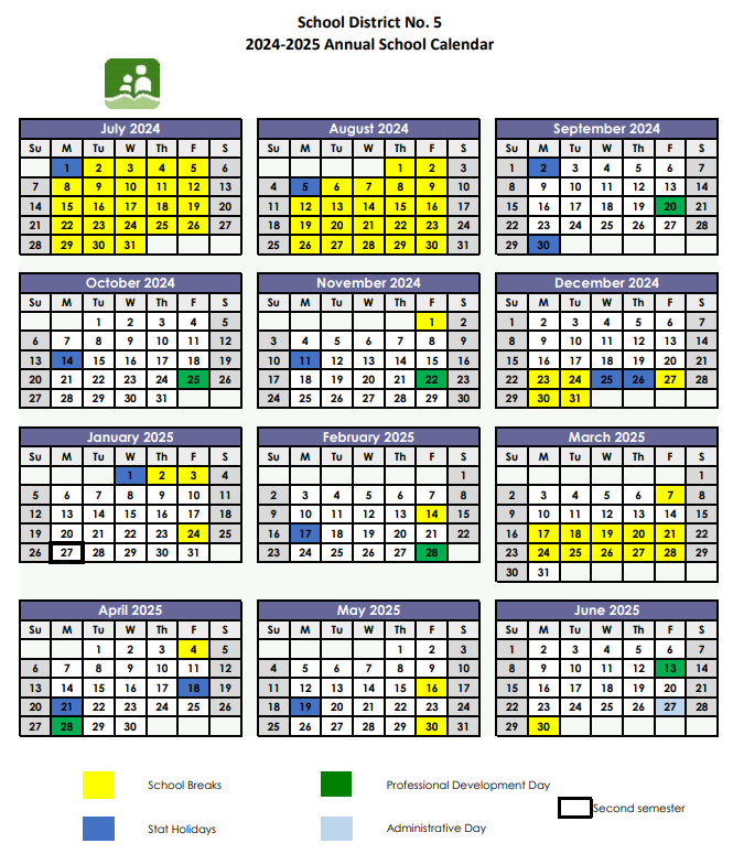 School Calendar 2024-2025
